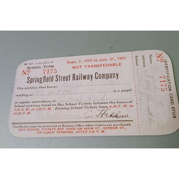 Design | Vintage 193 Springfield Street Oregon Railway Company Ticket ...